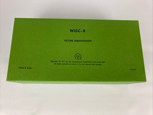 WISC-R Wechsler Picture Arrangement Test Set For Children Intelligence ...