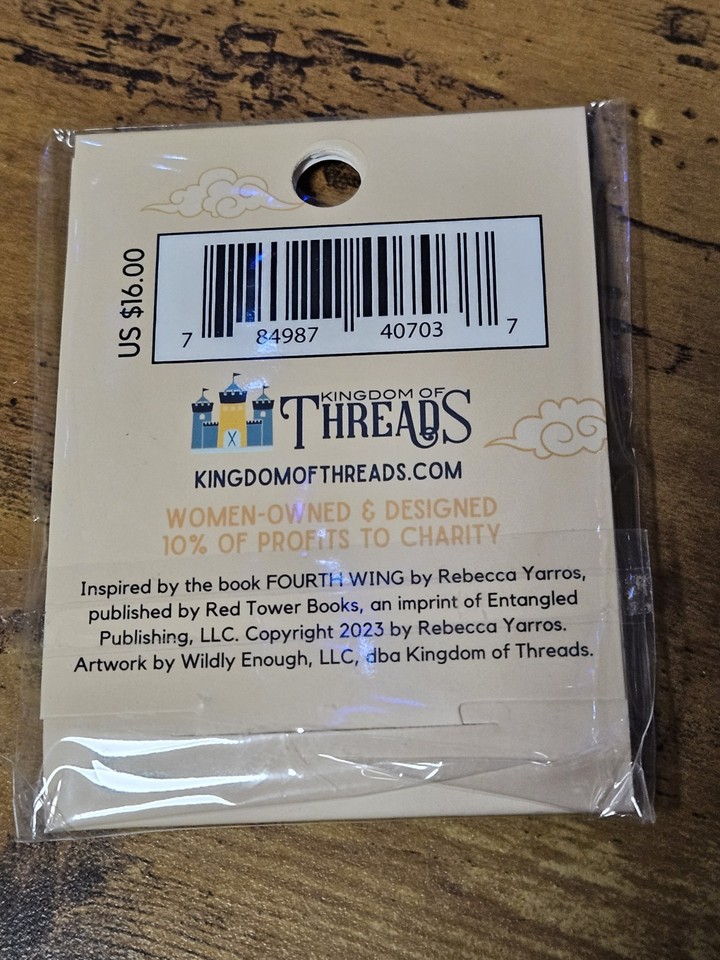 NWT Fourth Wing Book Enamel Pin Set DRAGON RIDER B&N Barnes & Noble ...