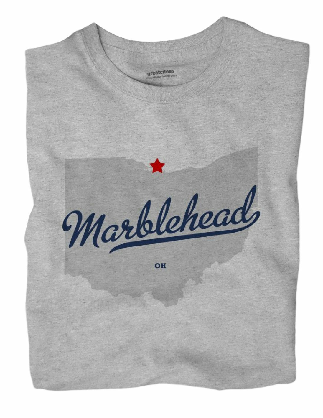 Marblehead Ohio OH T-Shirt MAP | eBay
