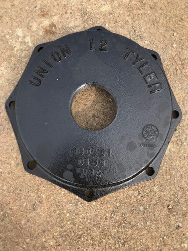 TYLER UNION 12” X 4” MECHANICAL JOINT MJ CAP 4” FNPT TAP 350 DI Made In ...