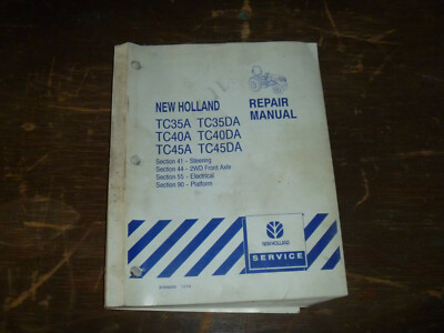 New Holland TC40A TC40DA Tractor Steering Axle Electrical Wiring ...
