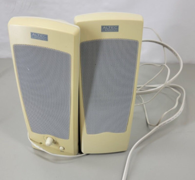 Vintage Altec Lansing ACS21W 2.0 Beige Desktop Computer Speakers, Great ...