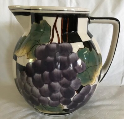 Laura Ashley Pitcher Grapefields Collection Grapes Black White ...