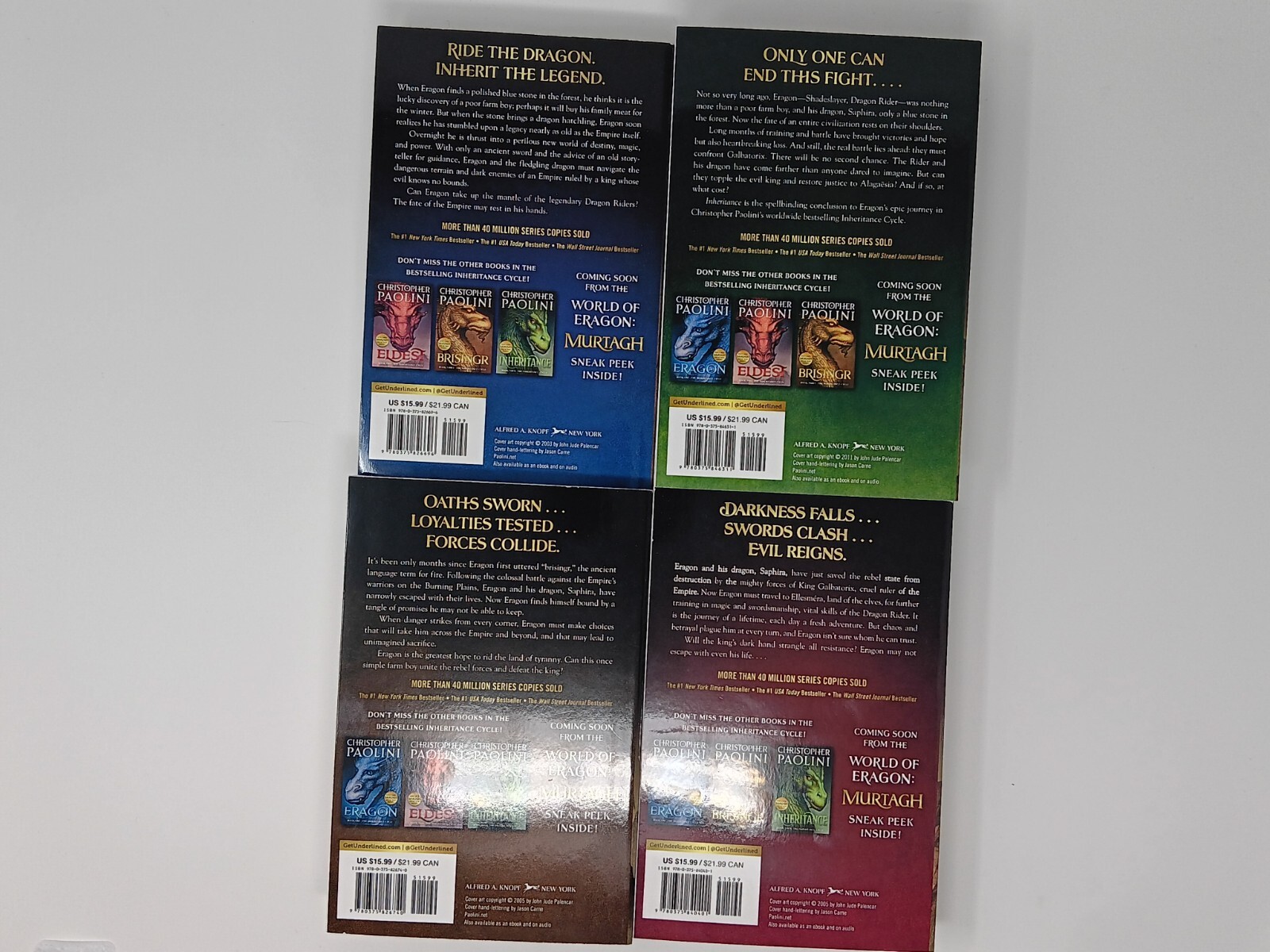 Eragon book set paperback Signed | eBay