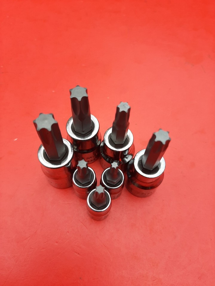 NEW CRAFTSMAN TOOLS 7 Piece 1/4 & 3/8" Drive Torx Star Bit Driver ...