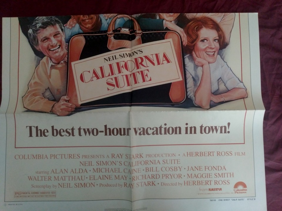 Neal Simon's California Suite 27x41 1 Sht 1978 Maggie Smith Drew ...