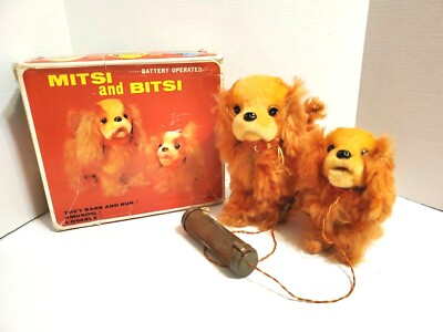 Alps 1950s Mitsi And Bitsi Battery Operated Dogs Japan Rare Original ...