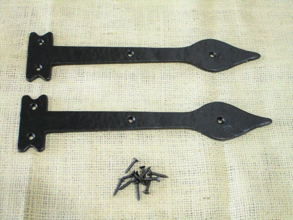 4 Garage Door Decorative Hardware Dummy Hinges 10" Faux Fake Gate Iron ...