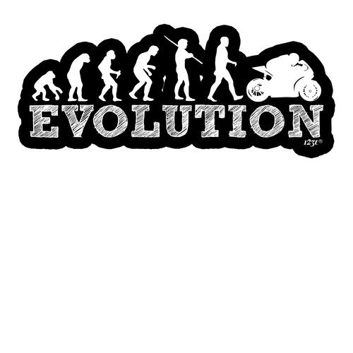 2 x Large Car Stickers - evolution speedmoto Decal Bumper Laptop Window ...