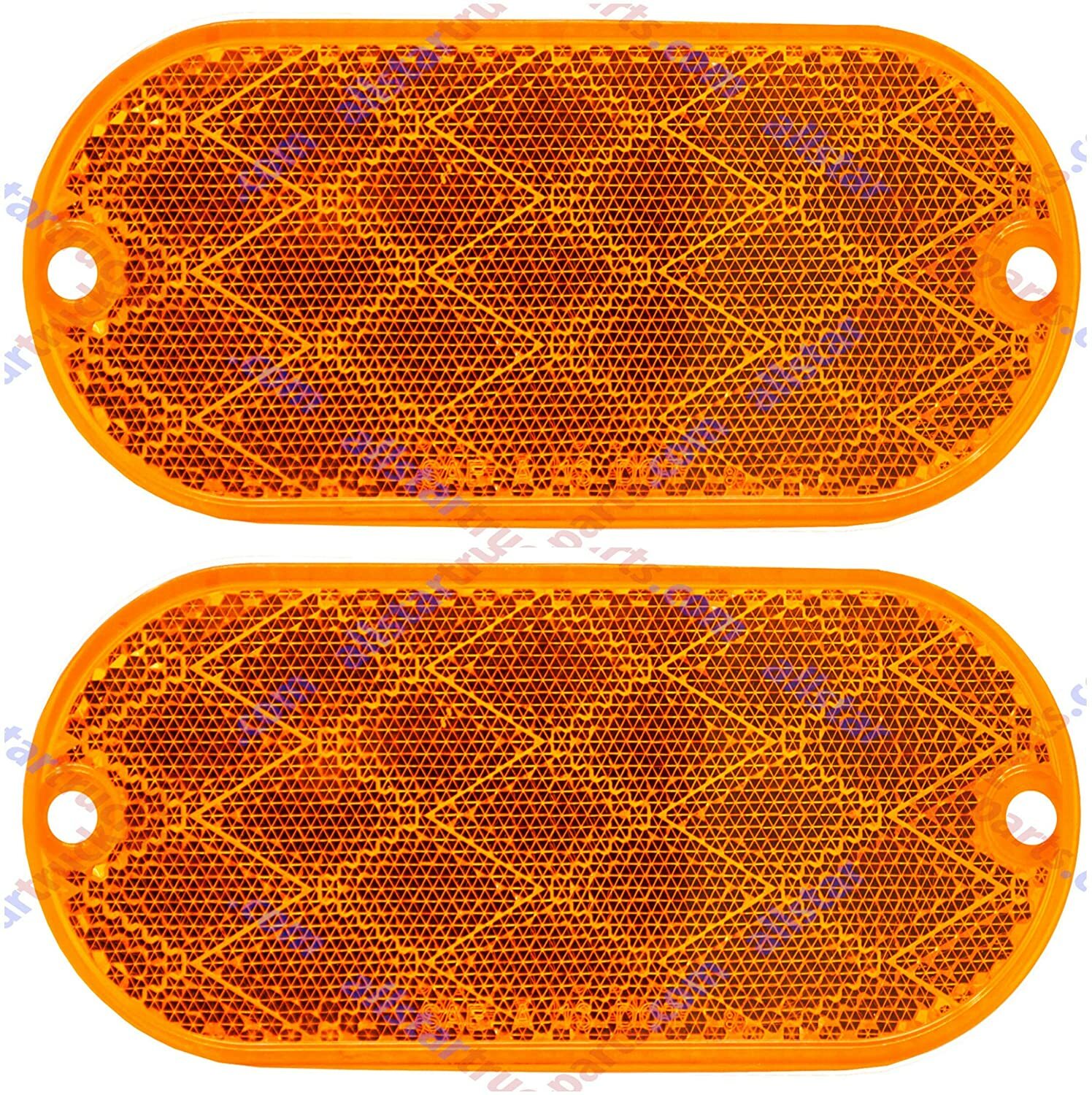 Oval Reflectors Red/Amber/White Self Adhesive Or Quick Drill Mount SAE ...