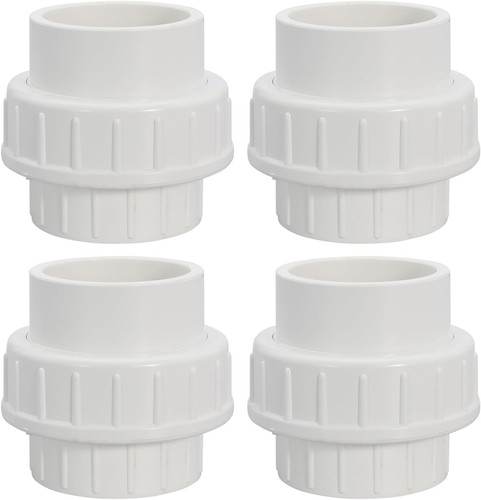 2" PVC Union Coupling Pipe Fitting, 2" Slip Union Schedule 40, EPDM O ...