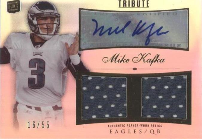 2010 Topps Tribute - Autographed Dual Relics Mike Kafka #ADR-MKA /55 (AU, MEM, RC) for sale ...