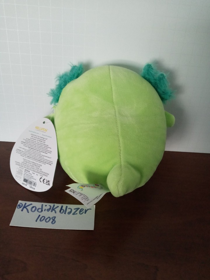 NWT 5" Mipsy the Green Axolotl Fuzzy Belly Squishmallow Plush Mallow ...