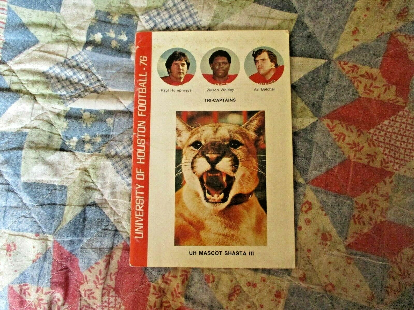 1976 HOUSTON COUGARS FOOTBALL MEDIA GUIDE Yearbook Program WILSON ...