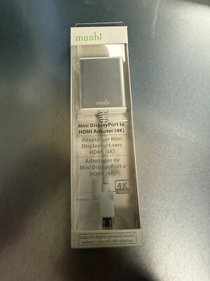 NEW Moshi Mini Display Port to HDMI Adapter (4K) for Apple MAC TO TV ...