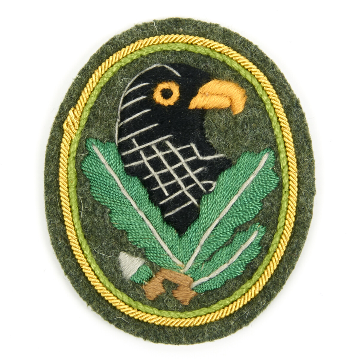 German WWII Sniper Cloth Badge with Gold Trim - Third Grade | eBay