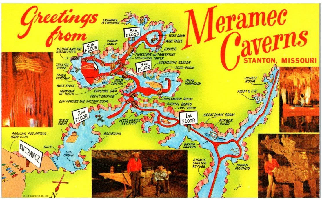 Meramec Caverns Map