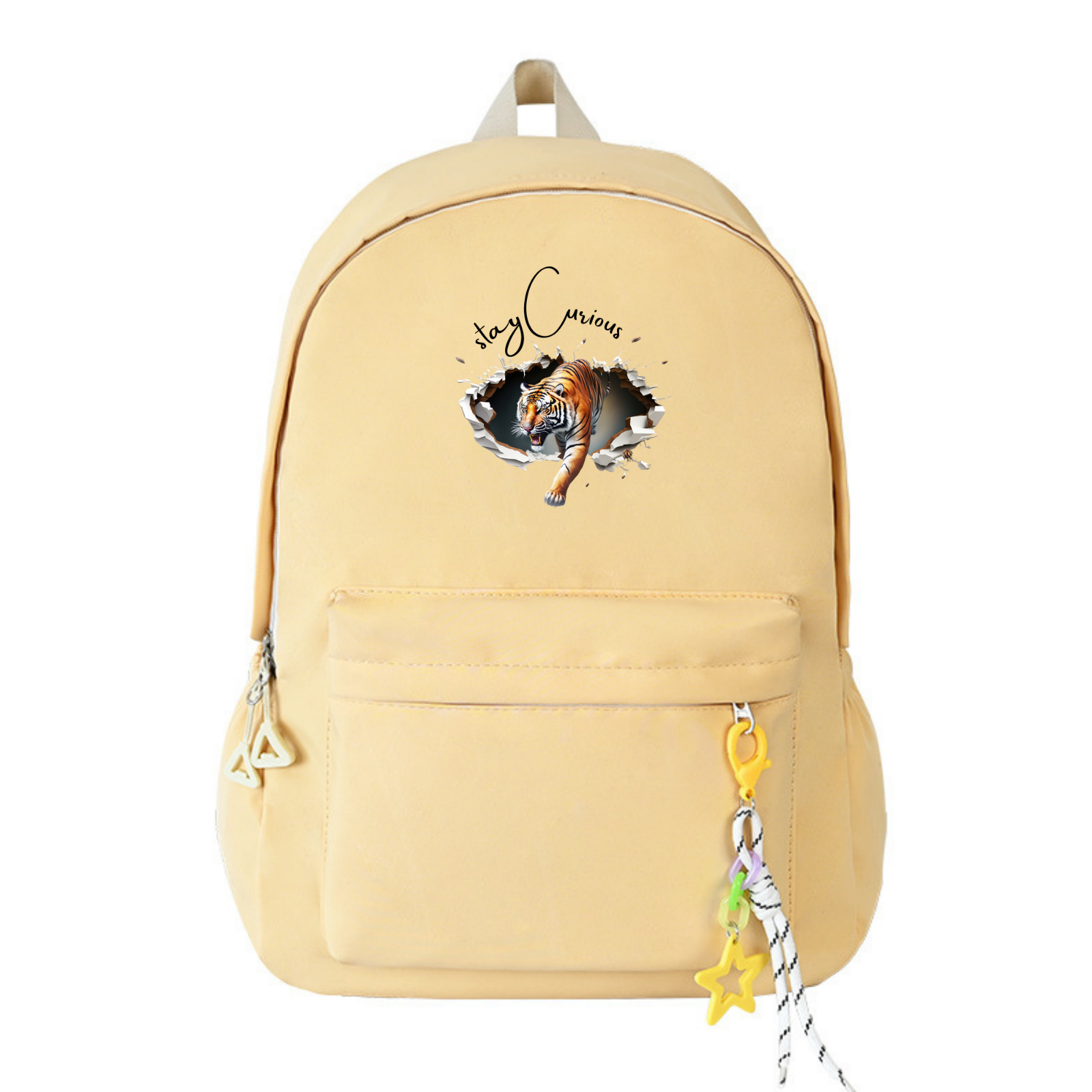 Back to School Fierce Tiger Backpack Students Book Bag Custom Backpack ...