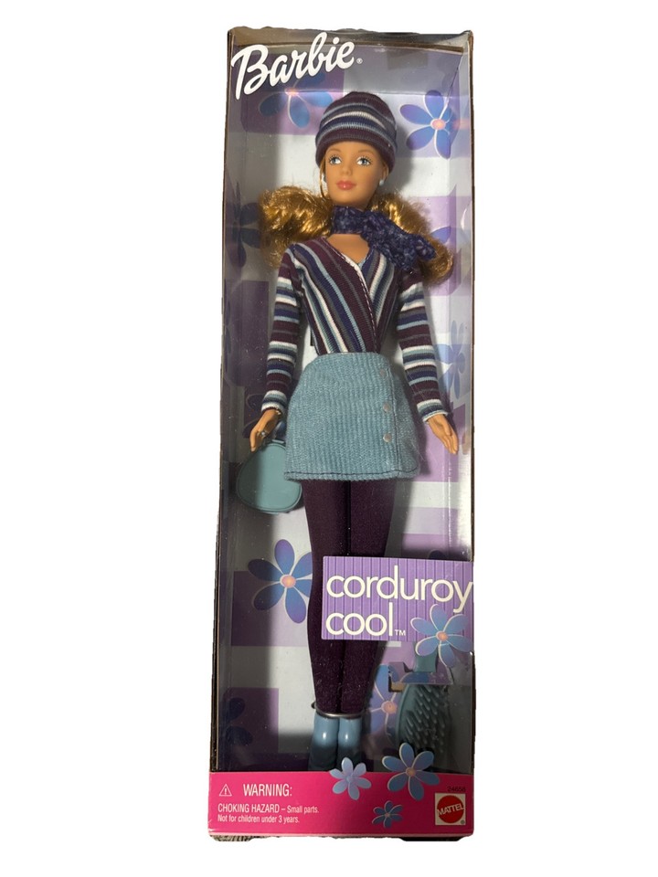 Barbie Corduroy Cool Fashion Fever Blue Striped Skirt Outf1it 1999 ...