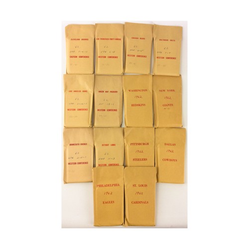 APBA APBA Football Card Sets Football (Complete Season Cards 1962) (1st ...