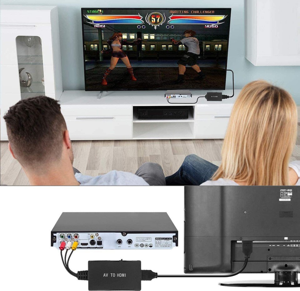 RCA zu HDMI Konverter, Analog Composite zu HDMI Adapter Kompatibel VCR ...