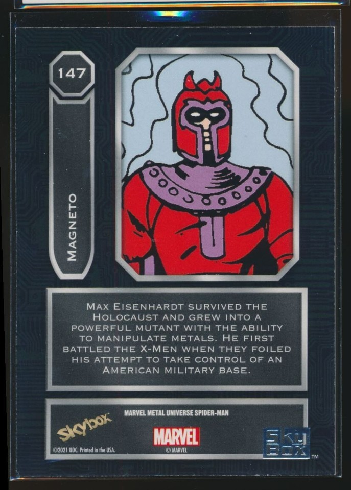 2021 Marvel Metal Universe Spider-Man | Magneto #147 Yellow FX High ...