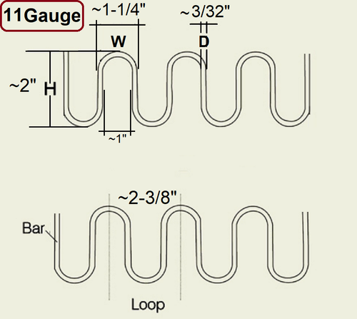 140' Feet 11-gauge Zig Zag-11ga Springs Furniture-Auto Upholstery-Made ...
