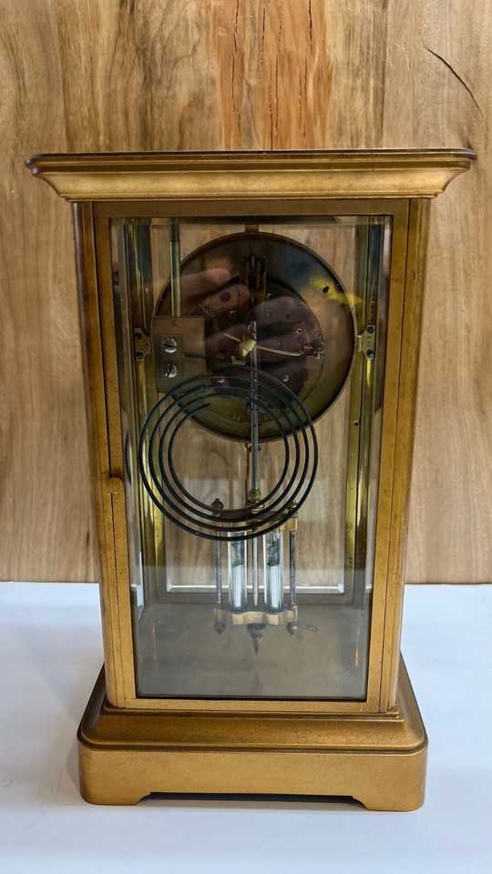 RARE Antique FRENCH Crystal Regulator Mantel Clock - Shreve & Co. San ...