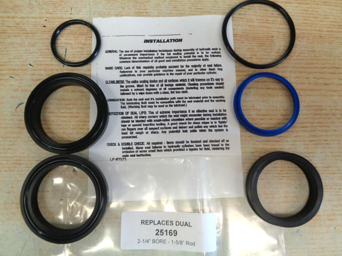 25169 Lift Cylinder Seal Kit for some Dual 175 Loader 2-1/4" bore 1-5/8 ...