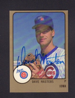 Dave Masters 1988 Iowa Cubs Autographed Signed w/COA jh55 | eBay