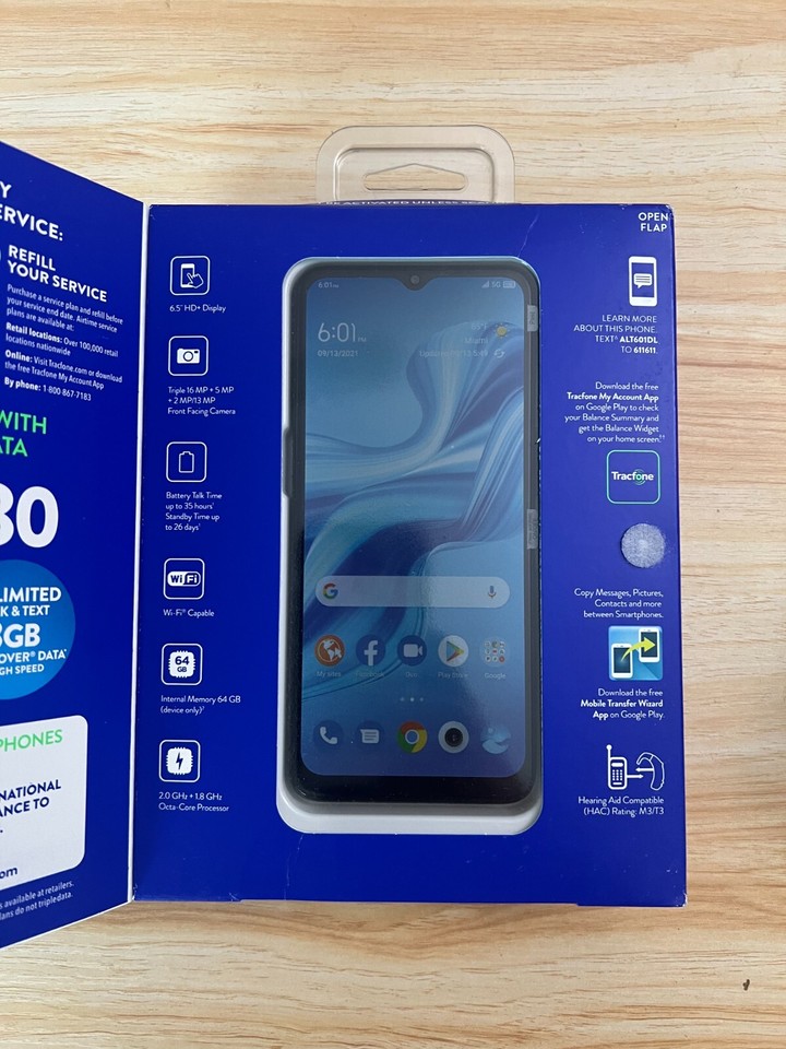 TCL 4X 5G (T601DL) 64GB -Black (TracFone) Smartphone | eBay