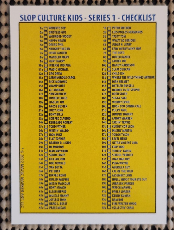 ROBERTO COP SLOP CULTURE KIDS SERIES 1 STICKER FOIL SP CHASE CARD ...