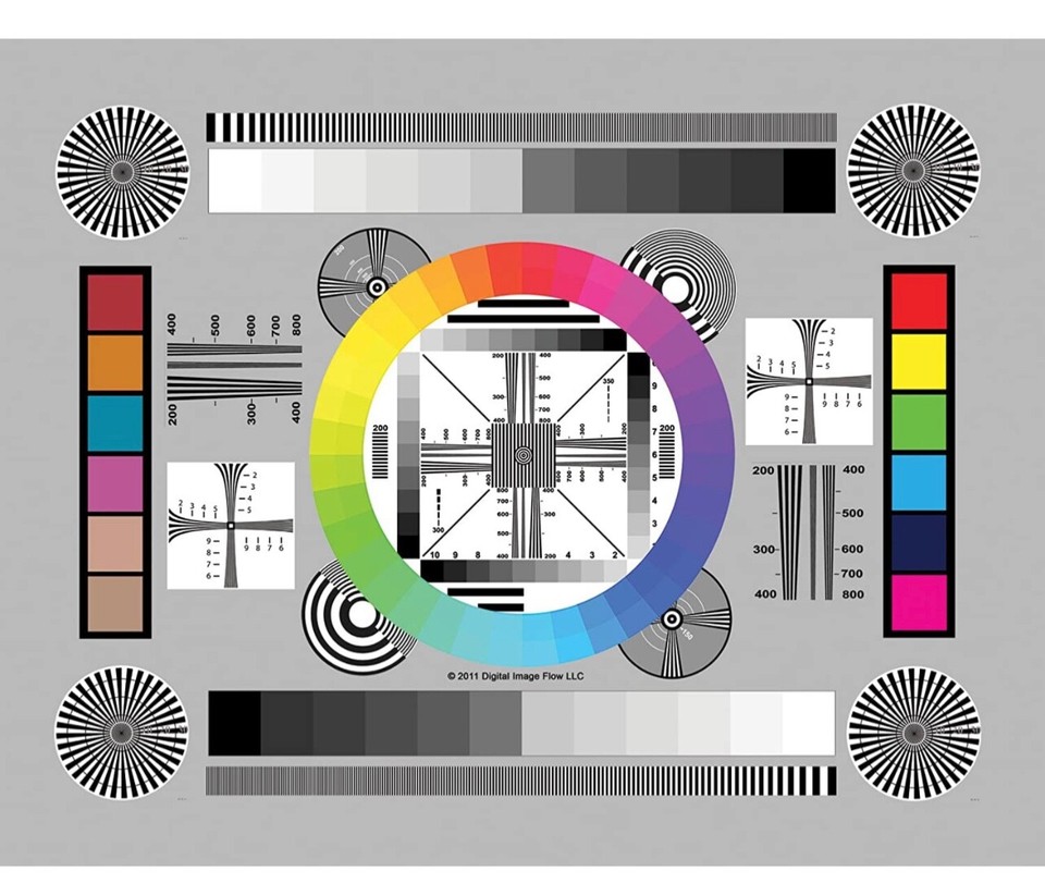 Color Tools High Resolution Pro Lens Test Chart Focus Calibration Tool ...