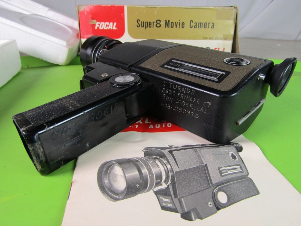Kmart Focal XL-300 Super 8 Video Camera F1.1 Needs Battery Lid OEM Box ...
