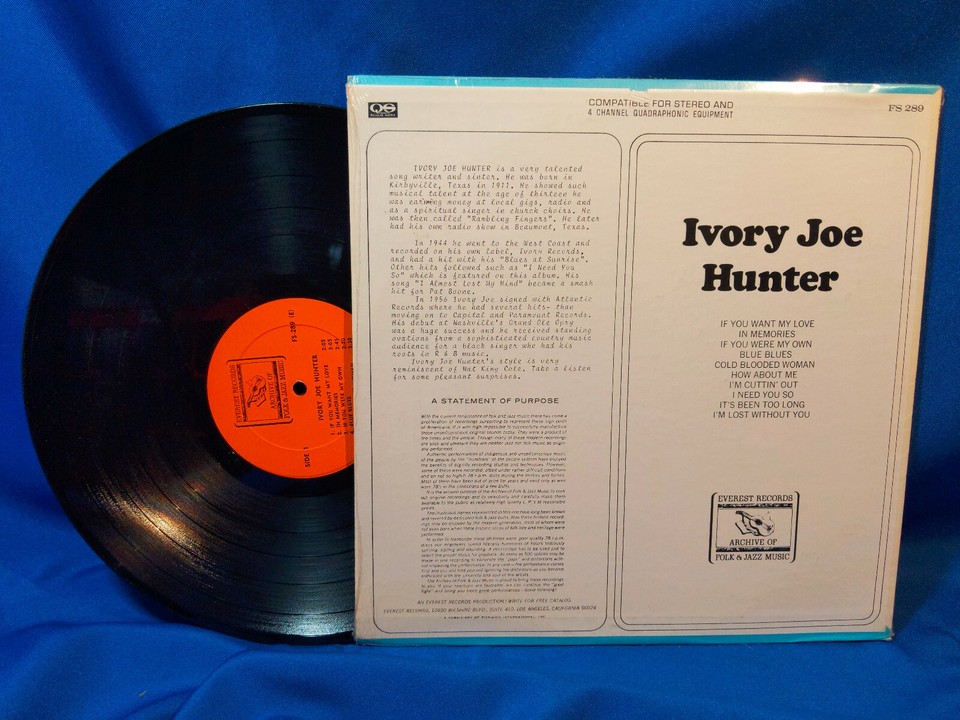 Ivory Joe Hunter LP S/T Self-Titled Everest FS-289 VG++ | eBay