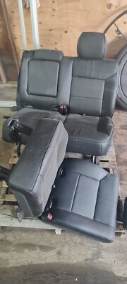 2008 2009 Hummer H2 2nd Row Split Bench Black Leather | eBay