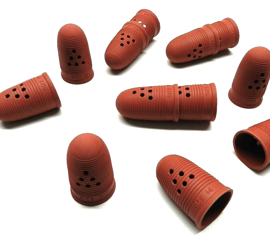 Finger Tip Cots #14 Natural Rubber Fingers Tips Protection Large Finger ...