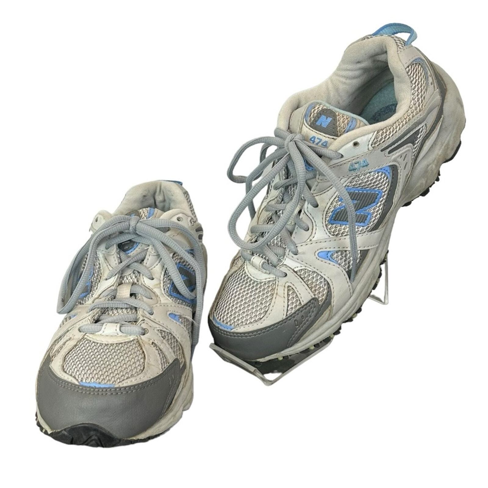 New Balance 474 Trail Running Shoes Gray Blue Size 6.… - Gem