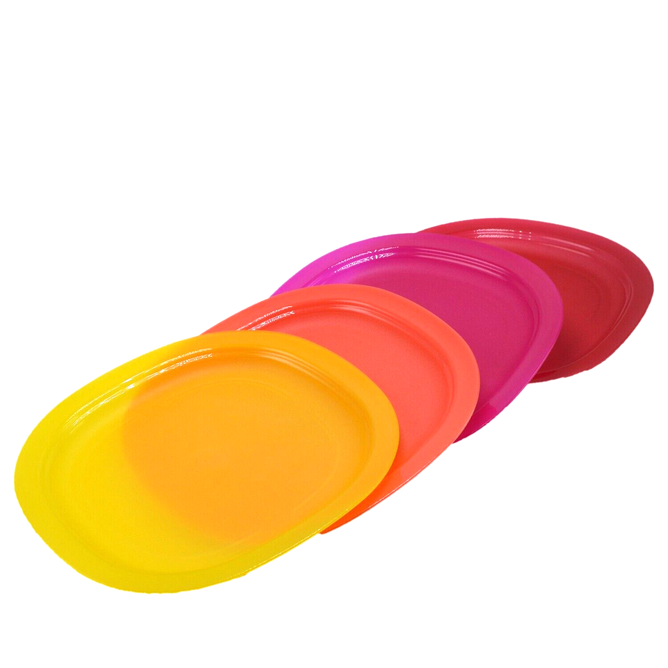 Tupperware Neon Picnic Set Plates Tumblers Bowls Pitcher Salt Pepper 15 ...