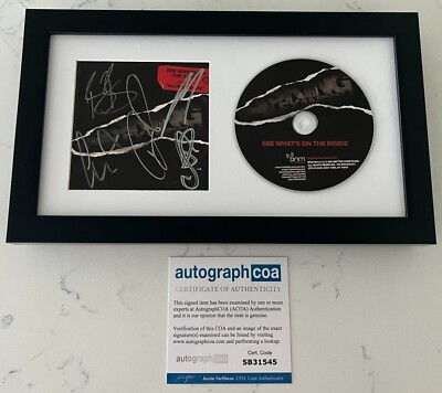 ASKING ALEXANDRIA SIGNED FRAMED SEE WHAT'S ON THE INSIDE CD w ...