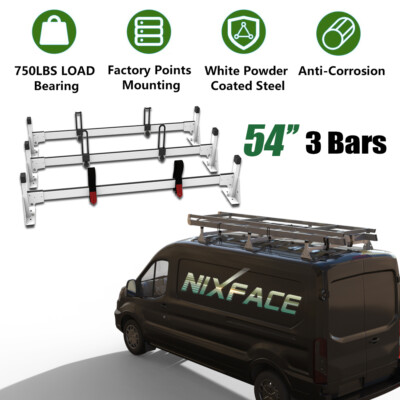3Bar Ladder Roof Racks For 2015-ON Ford Transit 150 250 350 Cargo Van ...
