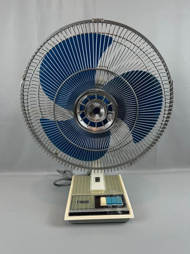Vintage Frigid Fan FPO-16 Blue Double Oscillation 3-Speed 18" Fan Works ...