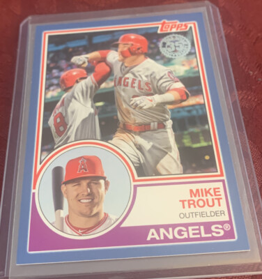 Mike Trout 2018 Topps Update 1983 Topps BLUE SP Card # 83-42, LA Angels ...