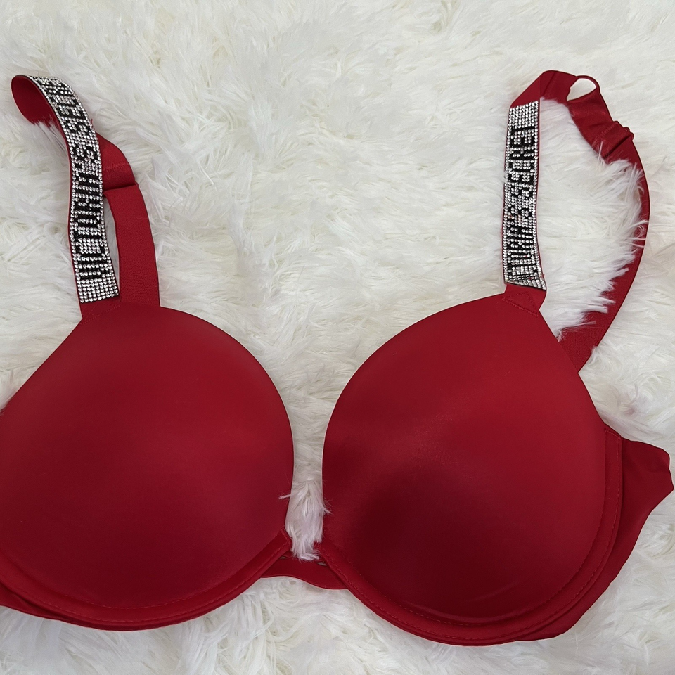 Victoria Secret Very Sexy Bling Bra and Garter Belt Valentines 34C ...