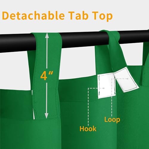Outdoor Patio Curtains Detachable Tab Top 110"W x 120"L (Pack of 2 ...