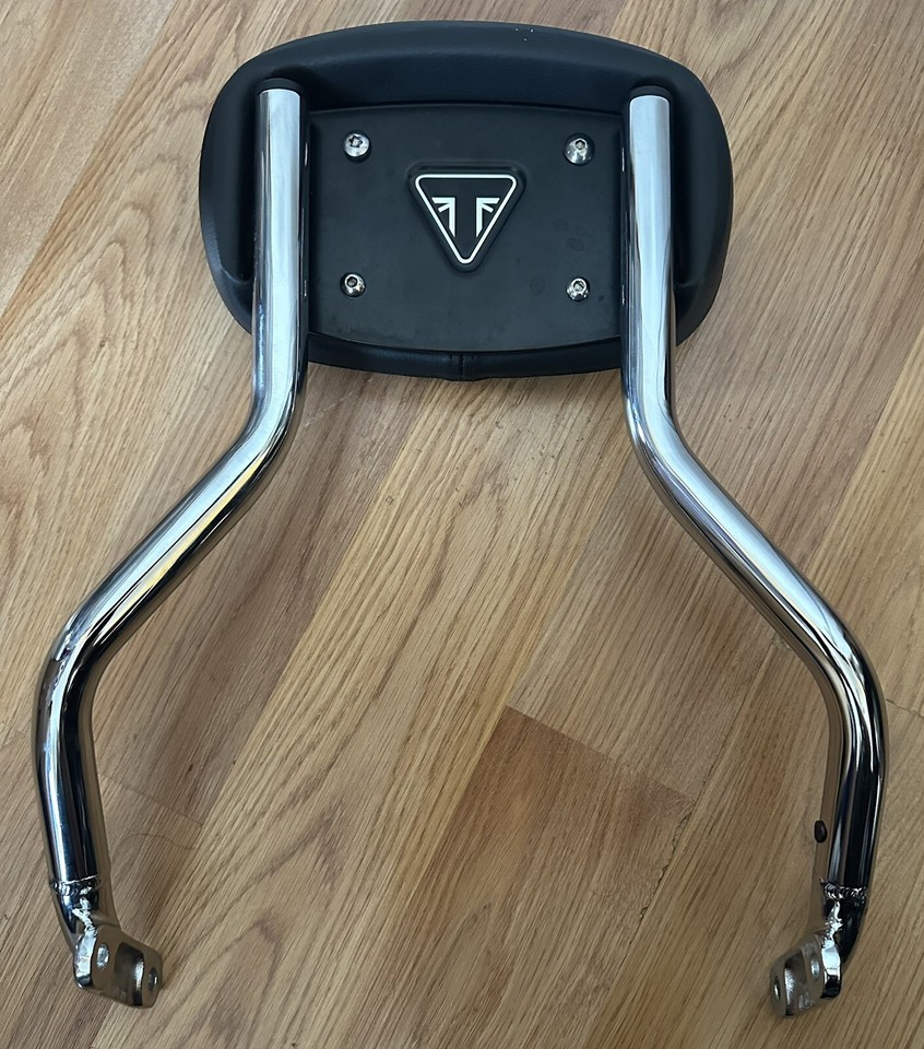 TRIUMPH BONNEVILLE T100 T120 PASSENGER BACKREST SISSY BAR WITH MOUNTING ...