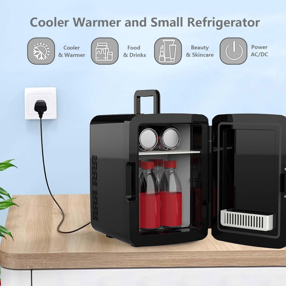 4/10/15L Mini Fridge TableTop Electric Cooler Warmer Portable Ice Box ...