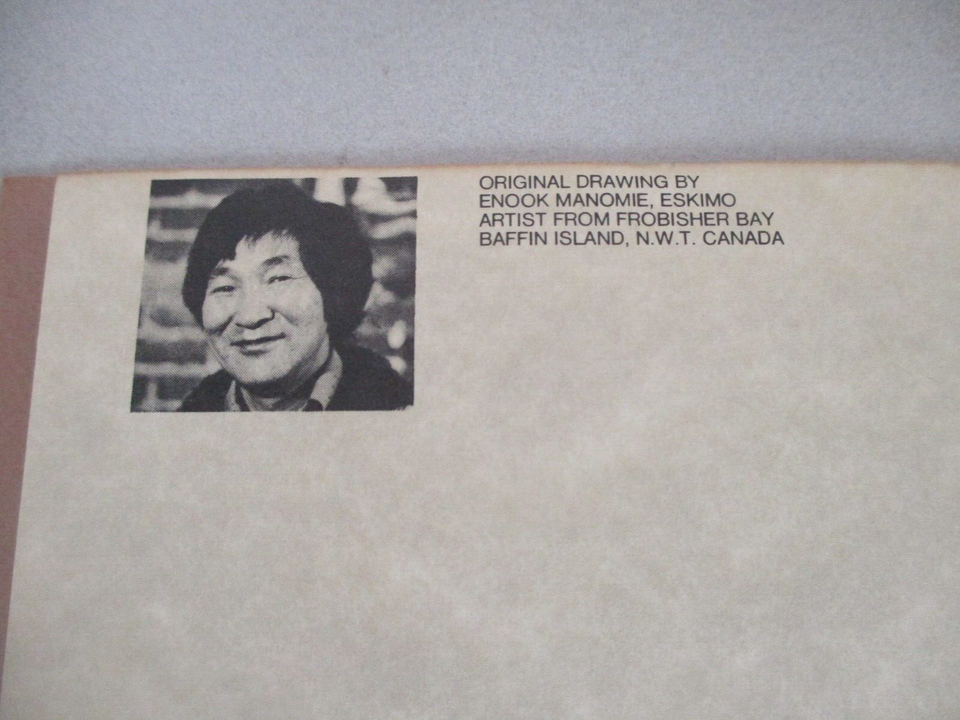 Man In Bird Art Print Card Enook Manomie Eskimo Inuit Art Hand Silk ...