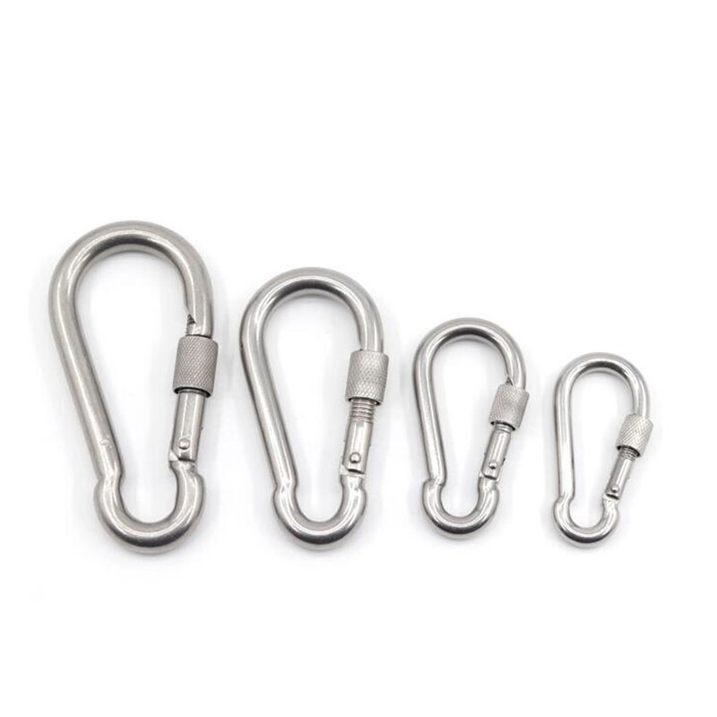 Stainless Steel A4 Carabiner Clip Carabina Clips Snap Hook Heavy Duty ...