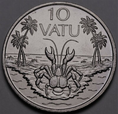 Vanuatu 10 Vatu, 1983 Gem Unc~Coconut Crab~1st Year~Free Shipping | eBay